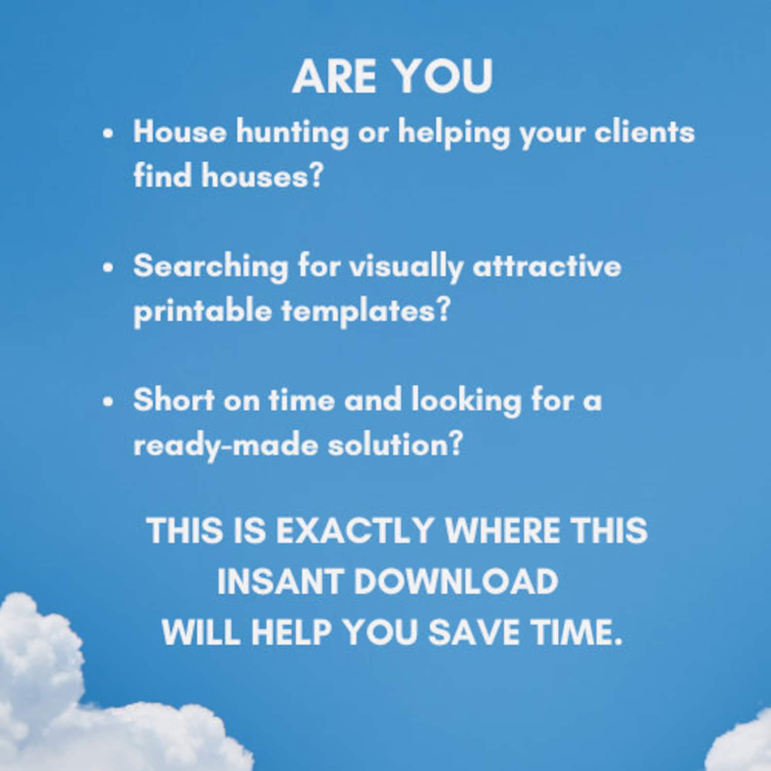 Simple House Hunting Template to Print, Apartment Hunting Checlist PDF ...