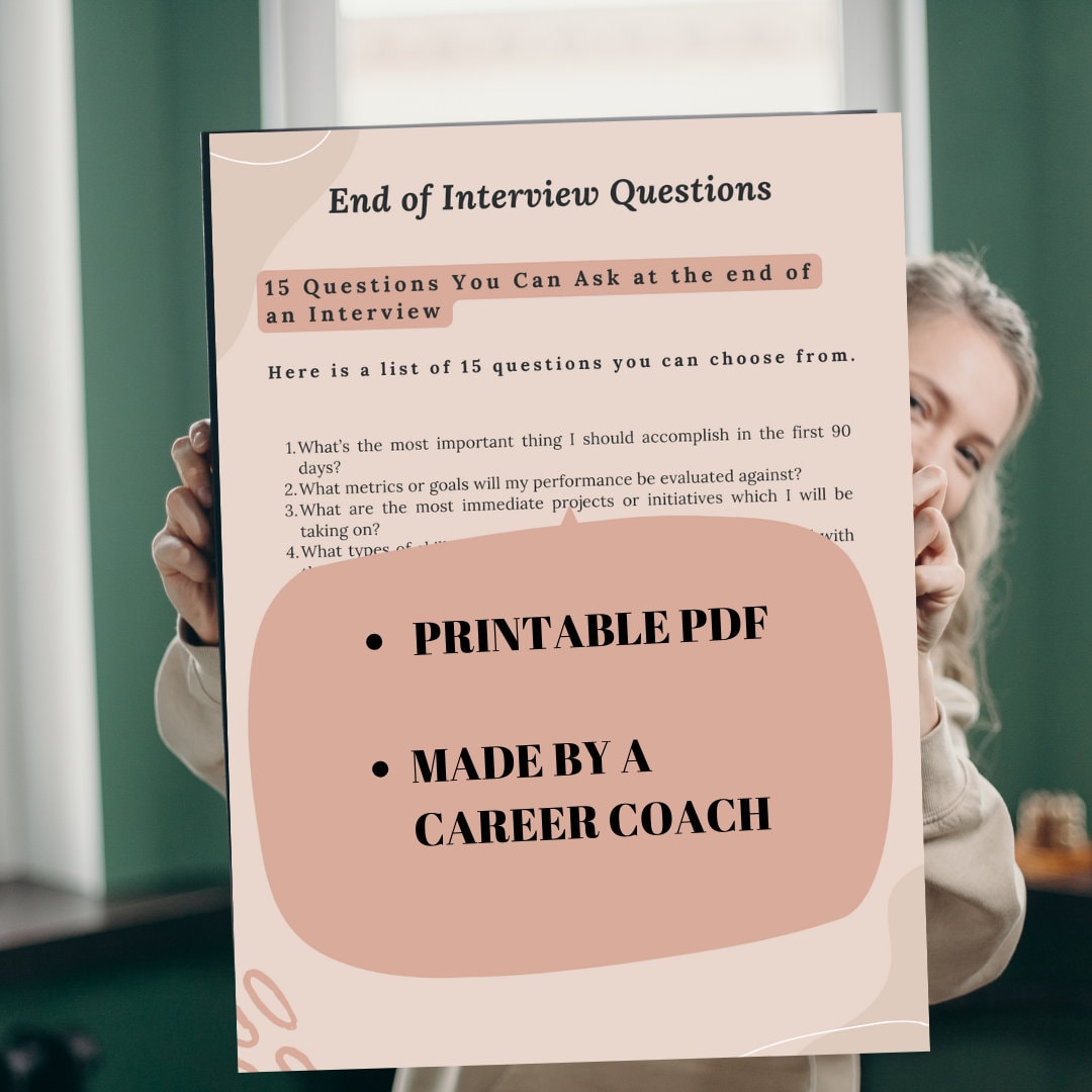 PRINTABLE Templates for Job Seekers, Interview Prep., Questions to Ask ...