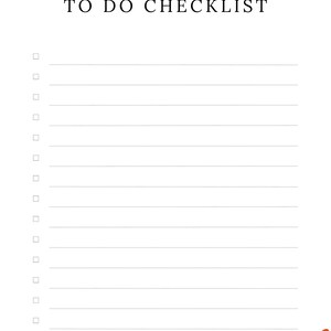 Printable to Do List With Checkboxes PDF A4, Template for Work, to Do ...
