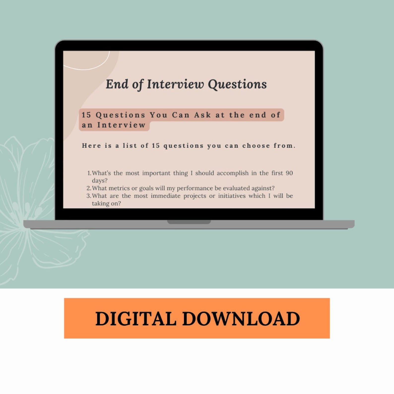 PRINTABLE Templates for Job Seekers, Interview Prep., Questions to Ask ...