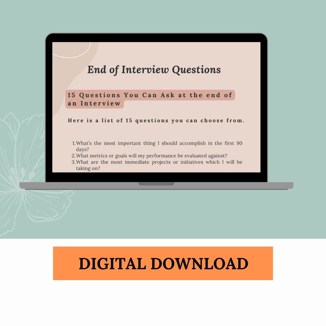 PRINTABLE Templates for Job Seekers, Interview Prep., Questions to Ask ...