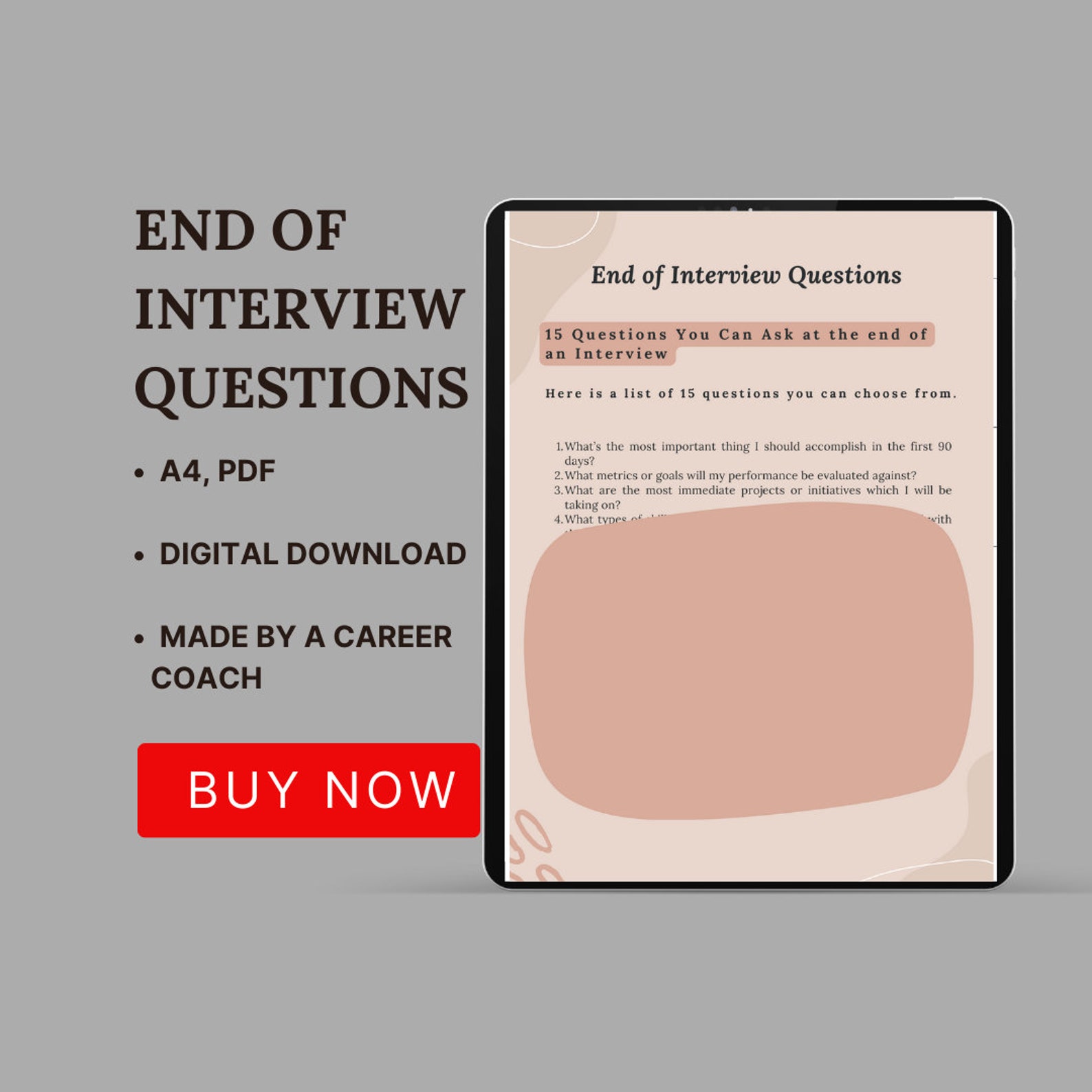 PRINTABLE Templates for Job Seekers, Interview Prep., Questions to Ask ...