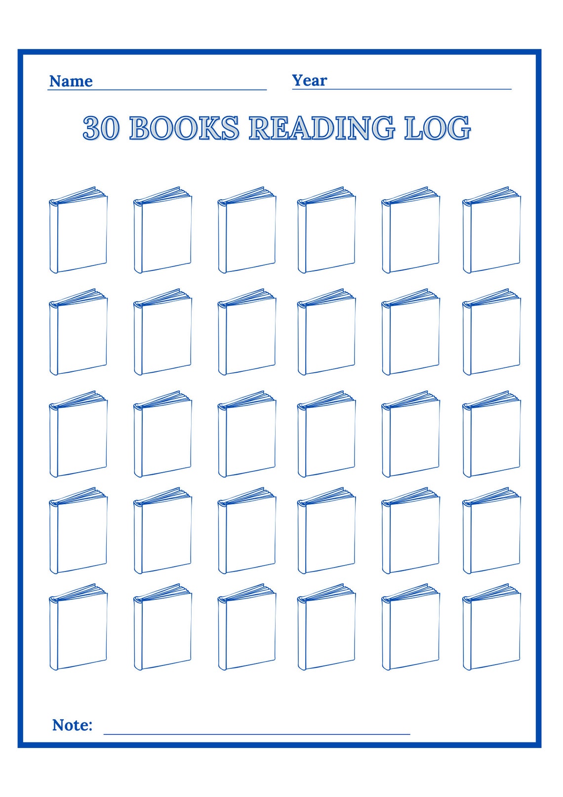 Book Reading Tracker, Reading Journal, Reading Log, Book Reading ...