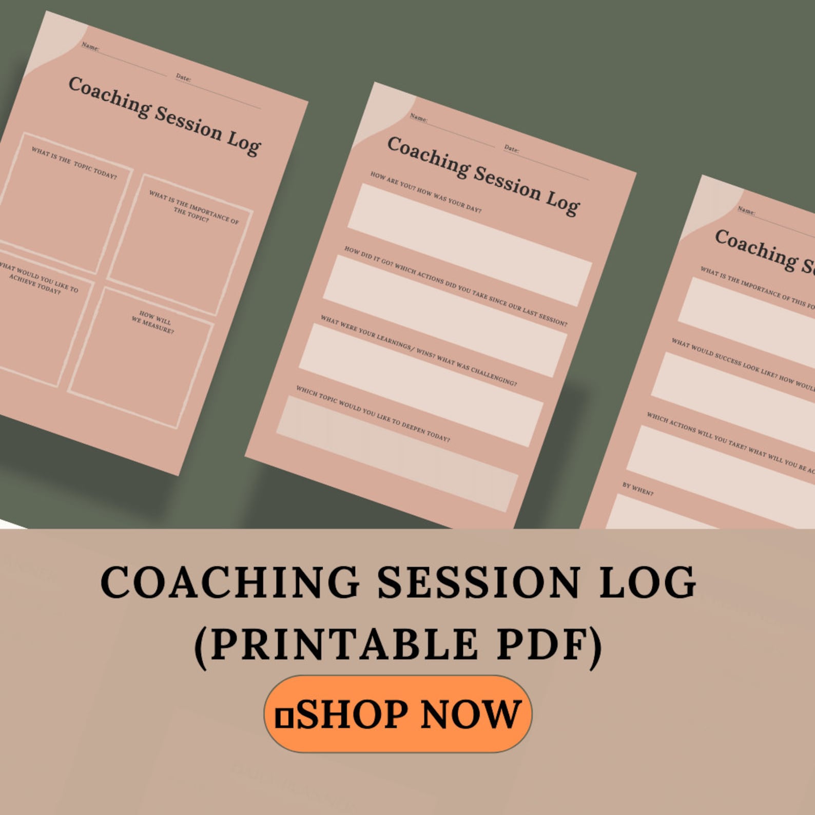 Coaching Session Template for Coaching, Template for Executive Coaching ...