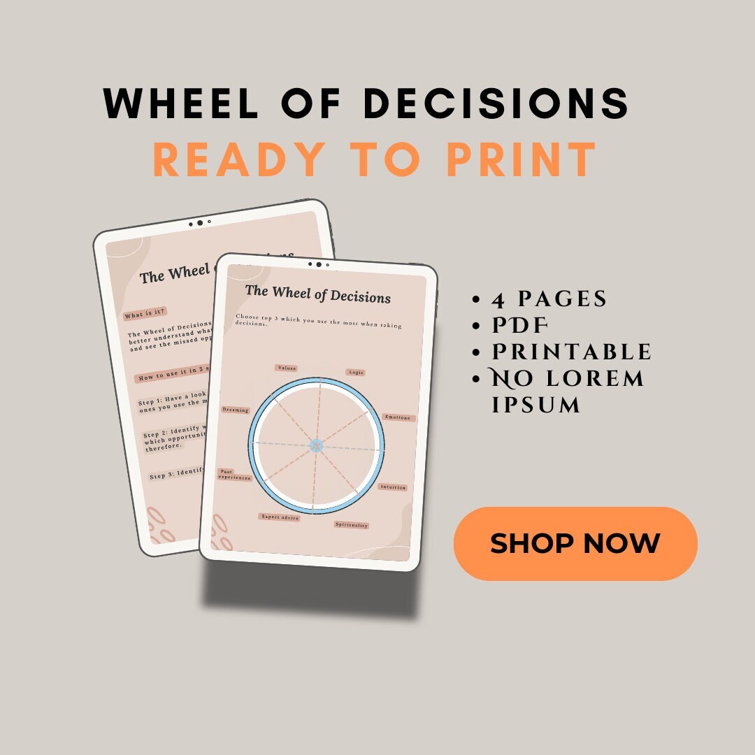 Coaching Template Wheel of Decisions Template for Coaches, Template ...