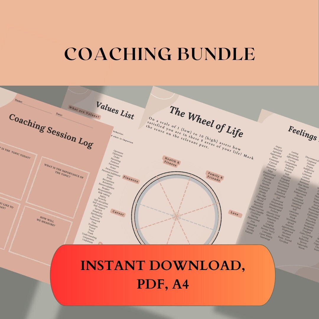 New Coach Session Templates Bundle, Templates for Coaches, Set-of ...