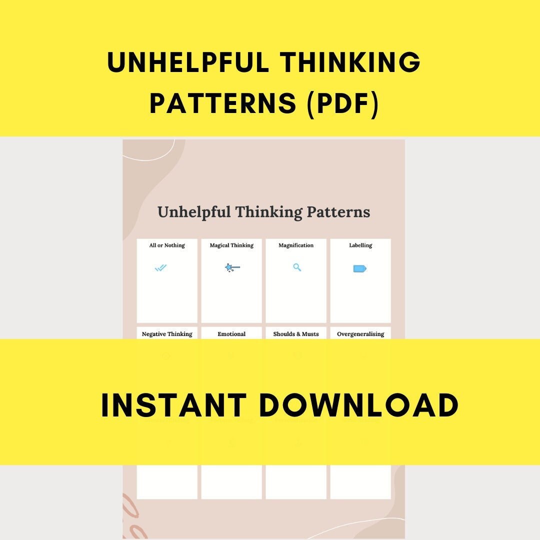 Blank Unhelpful Thinking Patterns PDF, Coaching Session Templates ...
