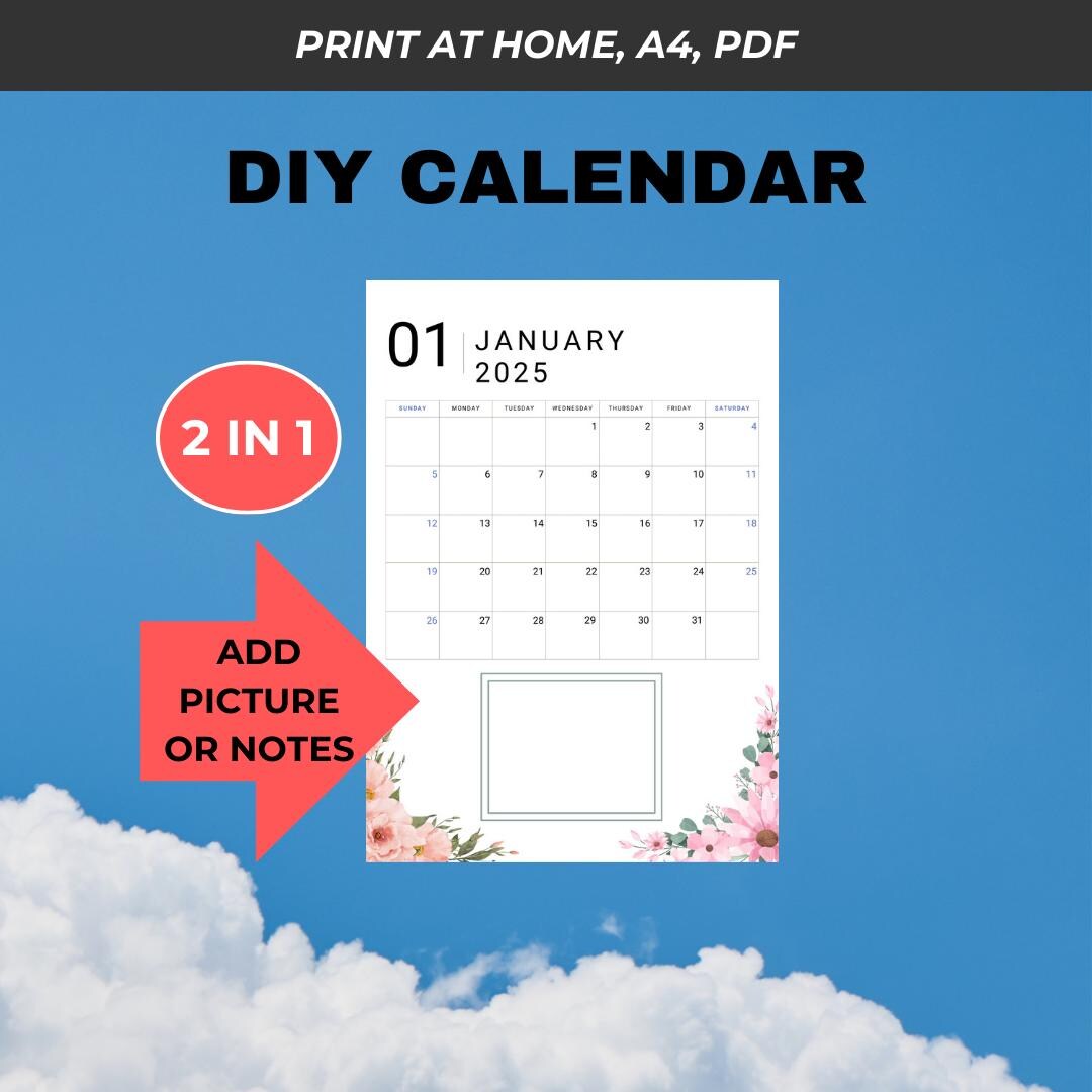 Make Your Own 2025 Calendar, Decorate Your Own Calendar, to Decorate ...