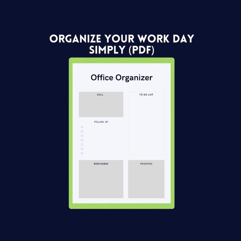 Blank Undated Weekly Planner for Work PDF, Weekly Planner Printable ...