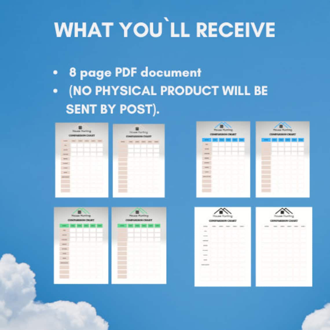 Simple House Hunting Template to Print, Apartment Hunting Checlist PDF ...