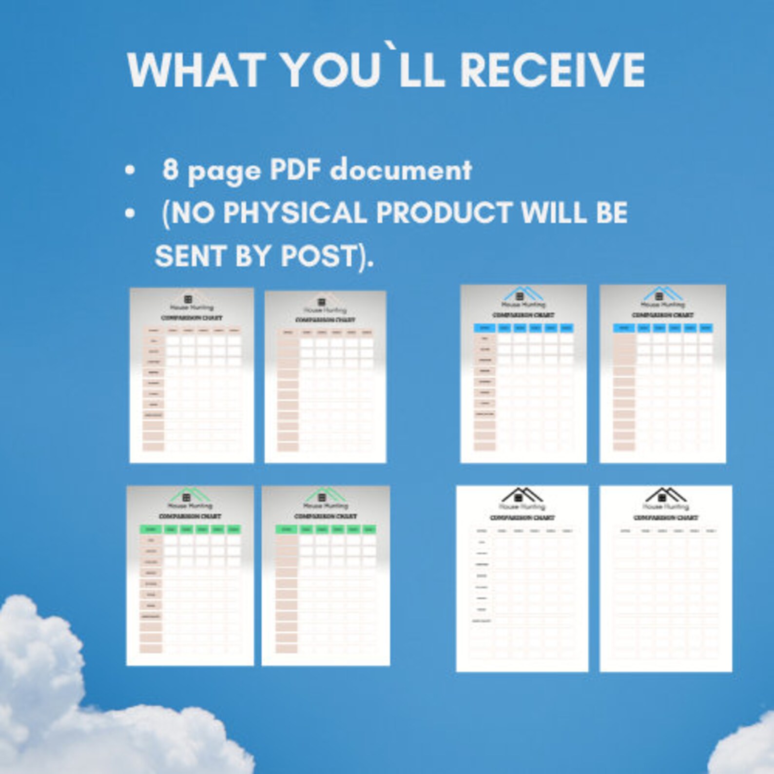 Simple House Hunting Template to Print, Apartment Hunting Checlist PDF ...