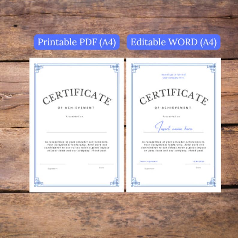 15 Years of Service Anniversary Award, EDITABLE Employee Recognition ...