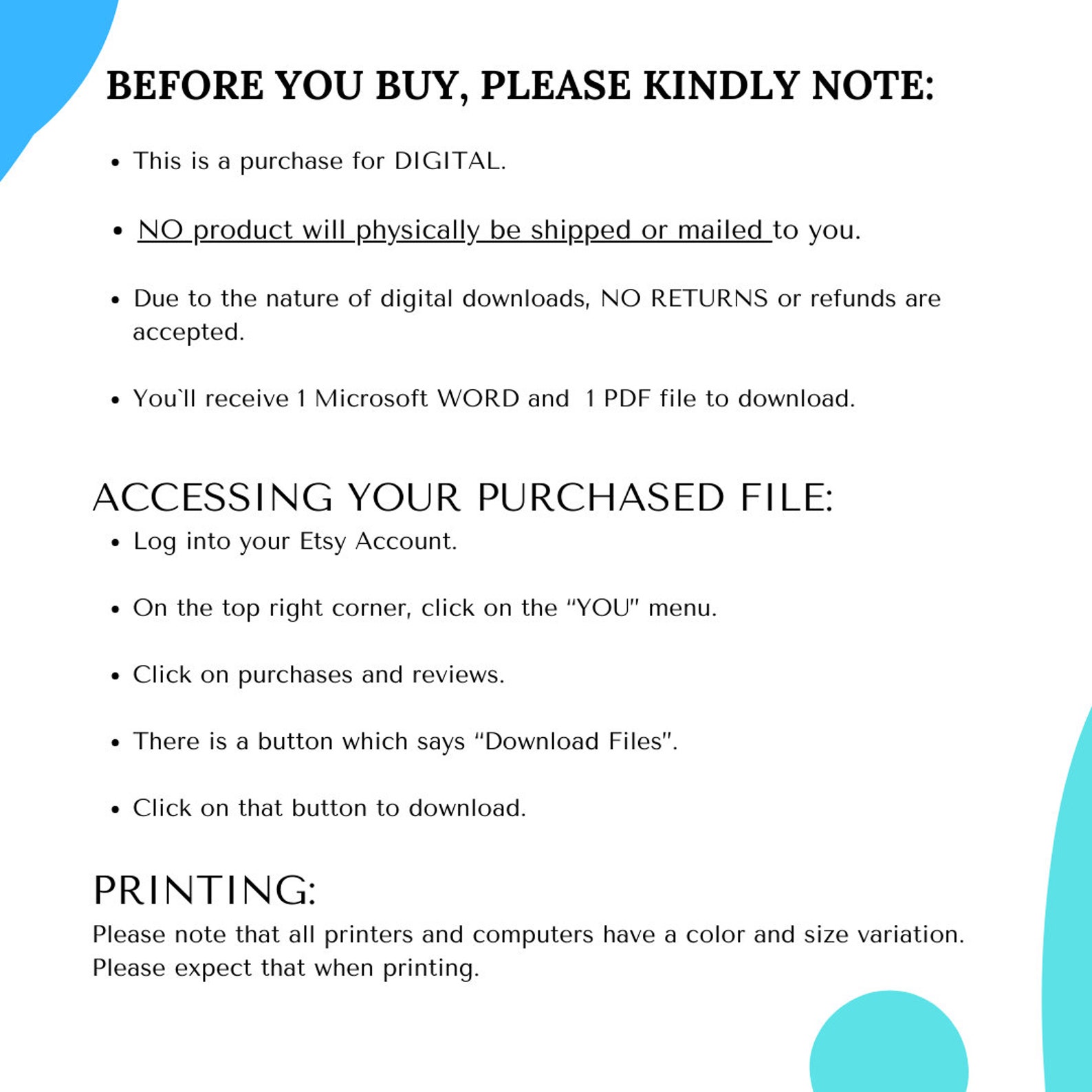 Editable Pricing Table in Word docx, Price Table for Small Business ...