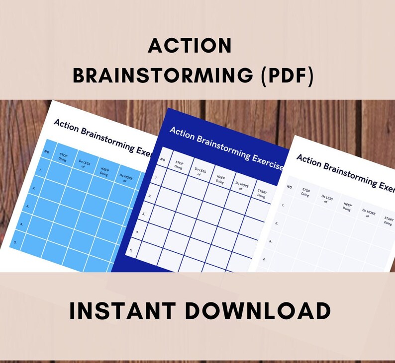 Team Building Activities for Work, Action Brainstorming Worksheet Pdf Brainstorming Action Plan ...