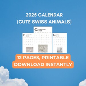 Print at Home Animals Calendar Template, 2025 Printable Coloring Pages ...