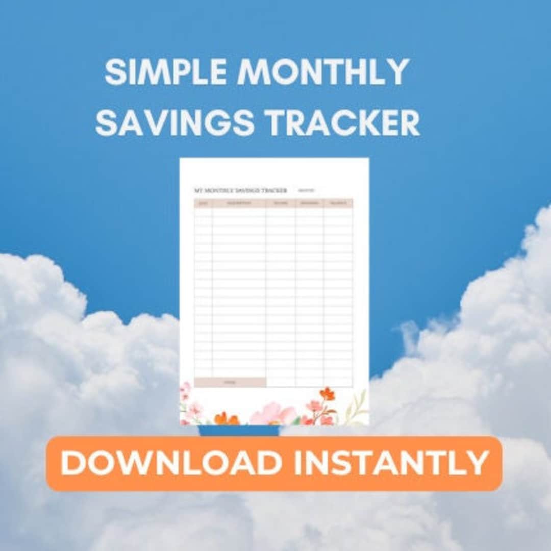 Savings Tracker Printable Template PDF, Planner Templates, Printable ...