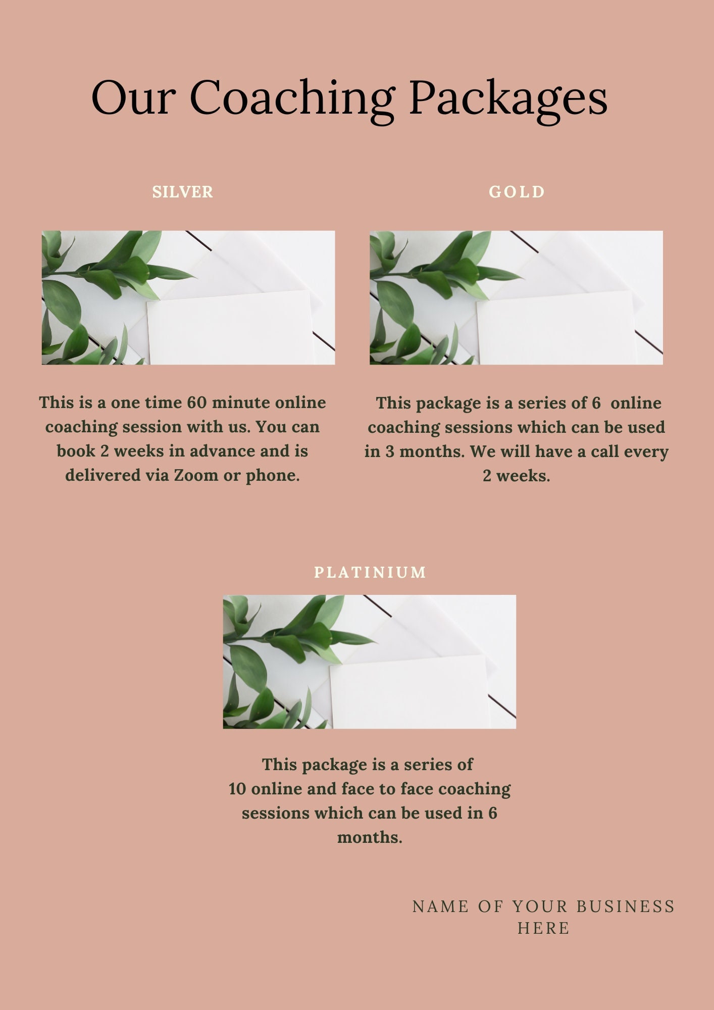 Coaching Offers Template for Coaching Packages Coaching Templates for ...