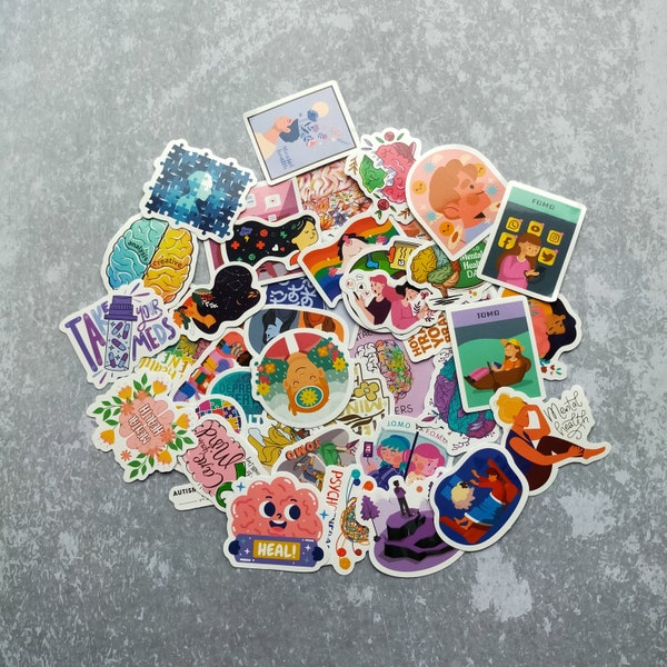 Psychology Printed STICKERS Set, Psychology Student Stickers, Bullet ...