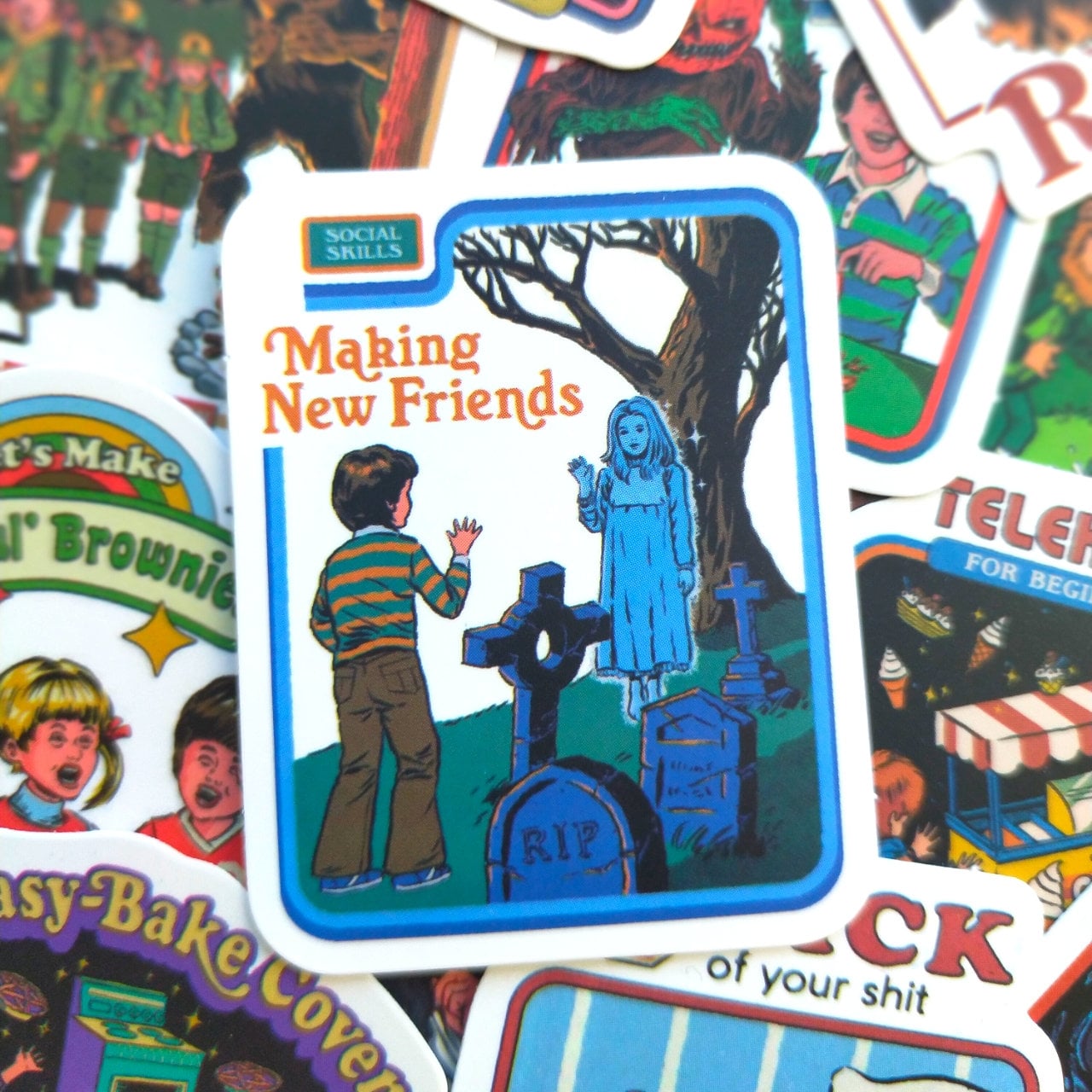 Dark Humour Spooky Funny Stickers. Mystery Lucky Dip Sticker - Etsy UK