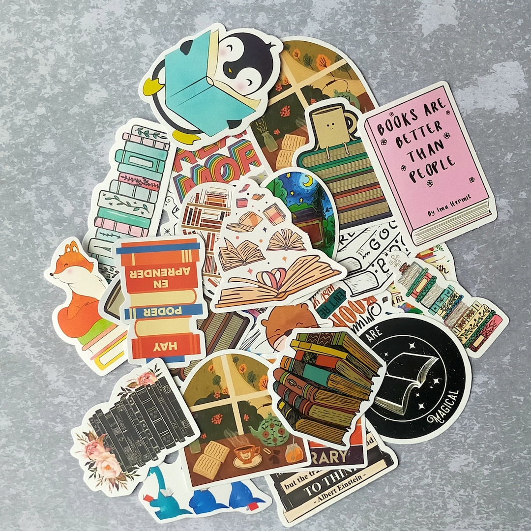 Reading / Book Stickers. Mystery Lucky Dip Sticker Packs. - Etsy UK