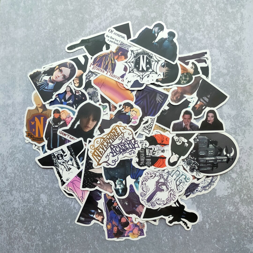 Wednesday / Addams Family Stickers. Mystery Lucky Dip Sticker Packs. - Etsy