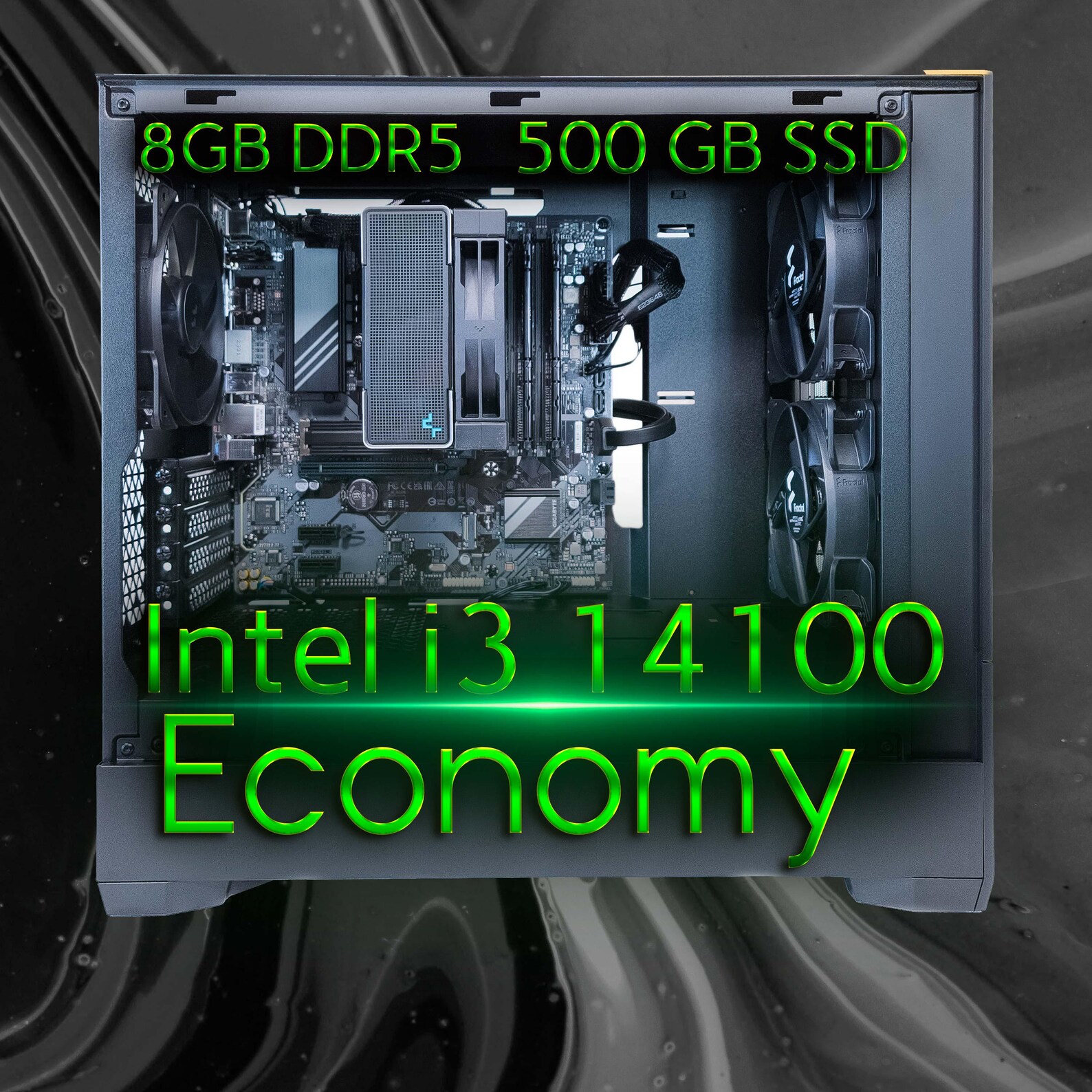 PC Intel I3-14100 4-core 8GB RAM 500GB Nvme SSD Desktop Computer ...