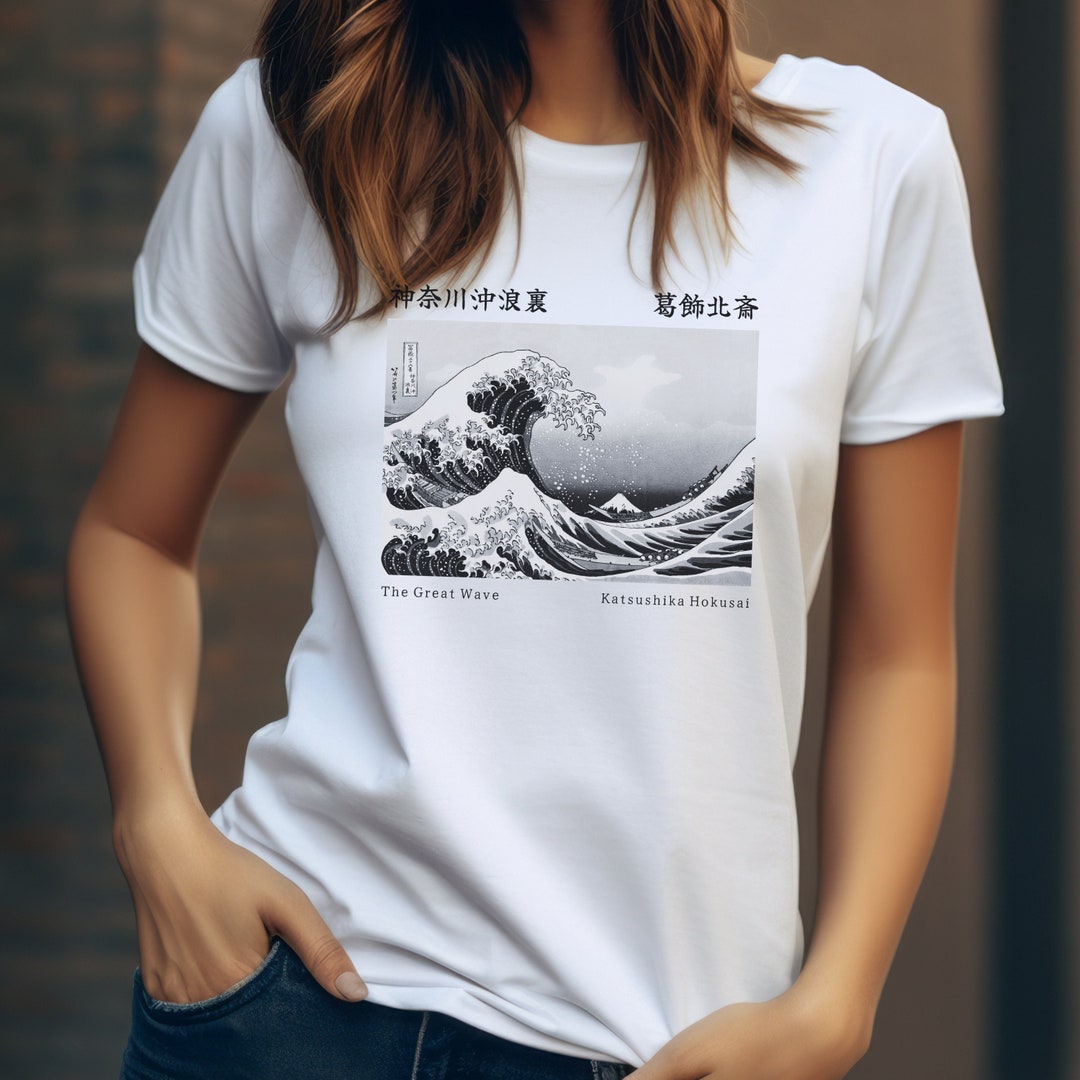 The Great Wave T-shirt, Japanese Art Unisex Shirt, the Great Wave off Kanagawa, Hokusai Tshirt ...