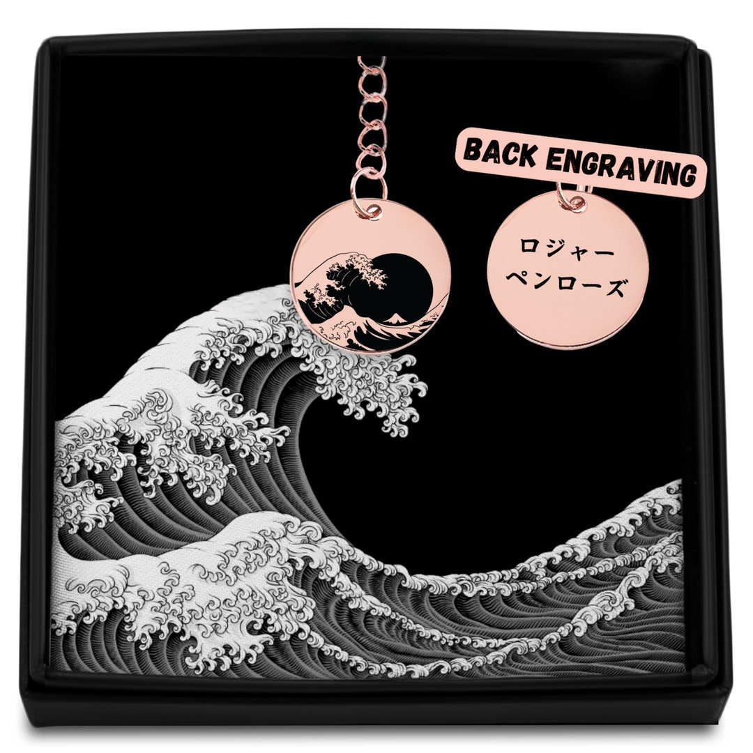 The Great Wave off Kanagawa Keychain, the Great Wave Gift for Japanese ...