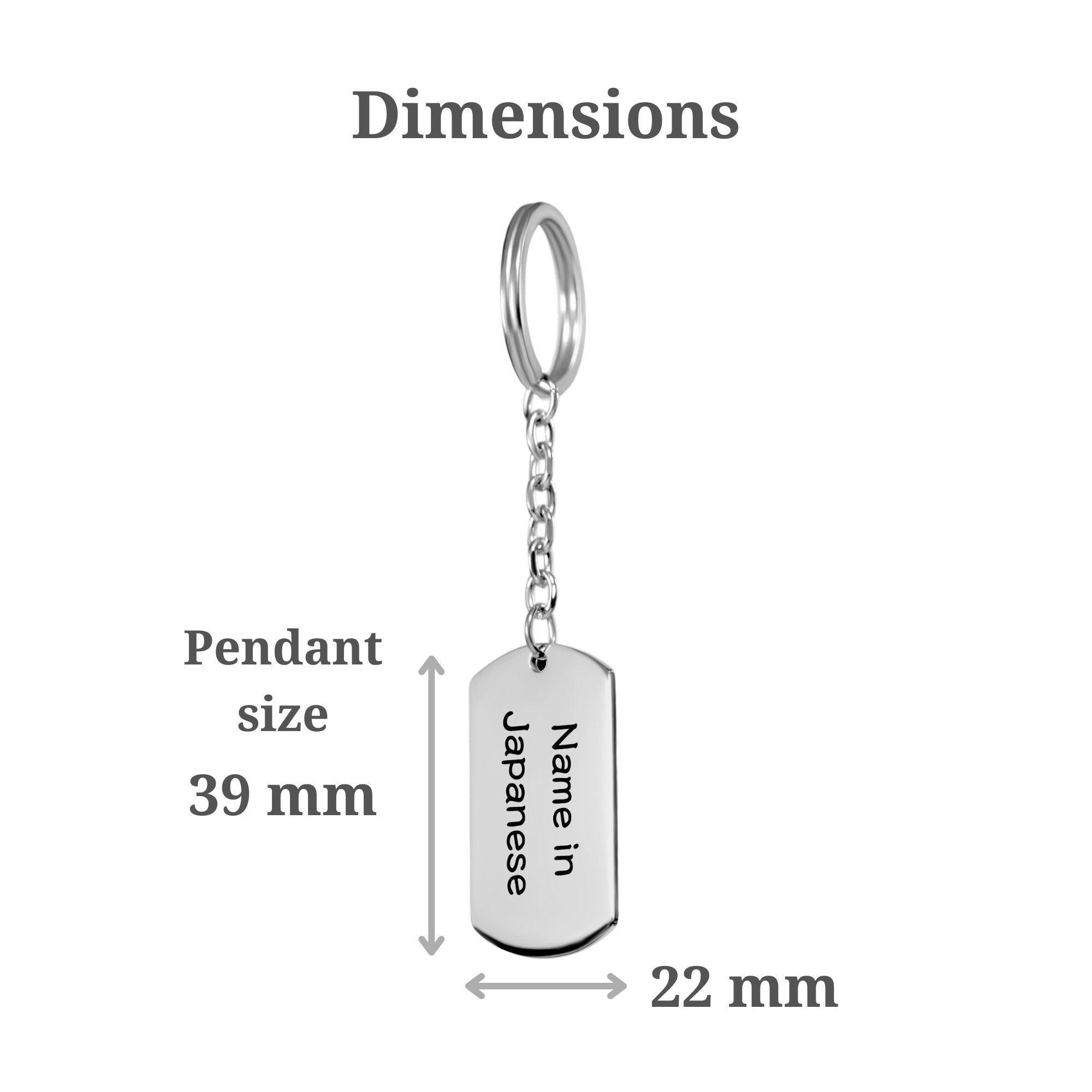Japanese Name Tag Keychain, Custom Your Name in Japanese Keychain ...