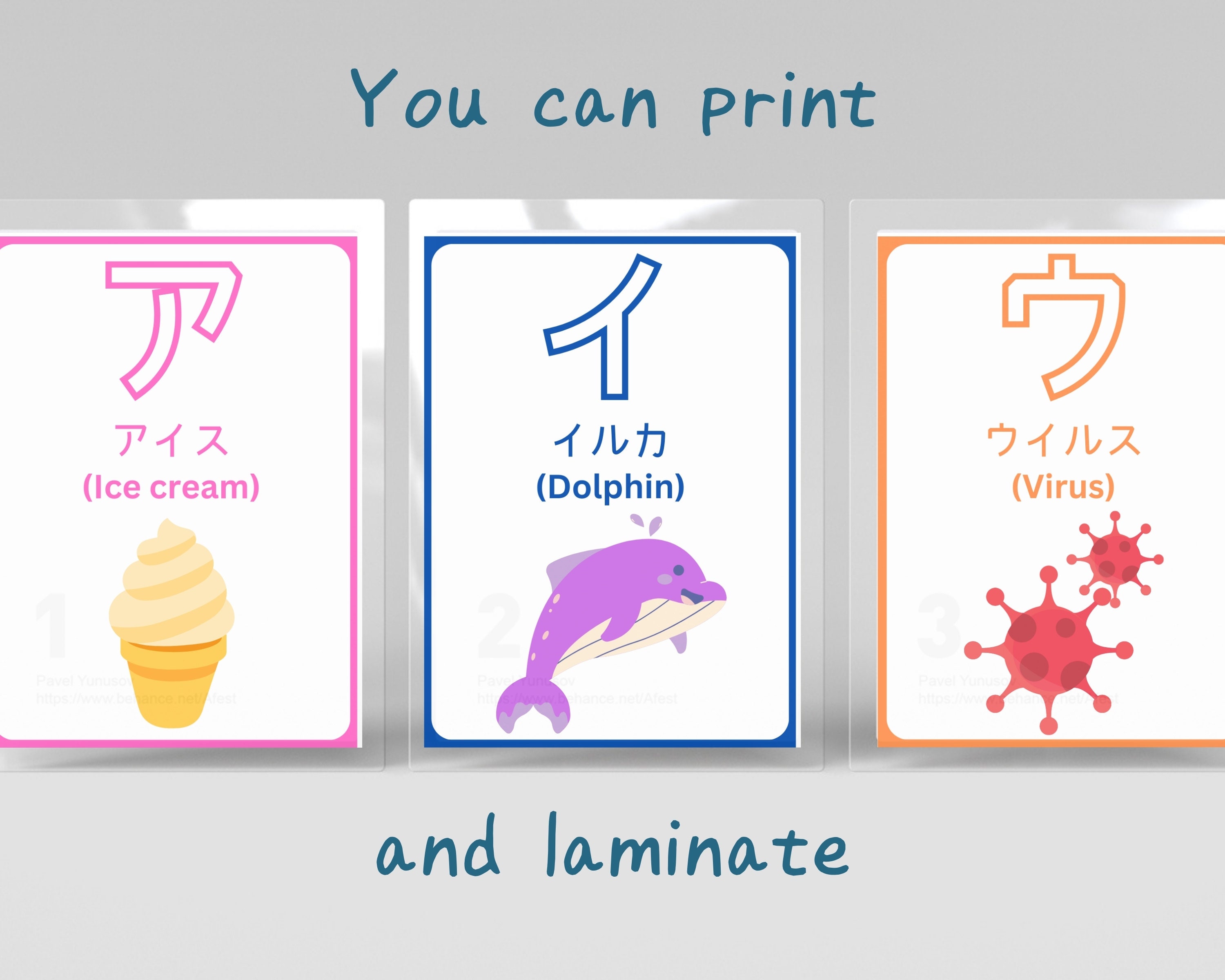 Japanese Learning Katakana Flashcards for Language Learners Japanese ...