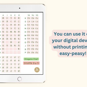Japanese Hiragana Chart Poster: Language Learning (digital Download) - Etsy