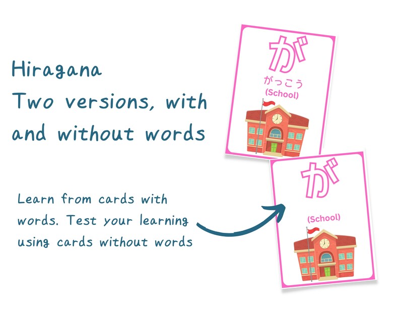 Japanese Writing Learning Hiragana Additional Sounds Flashcards ...