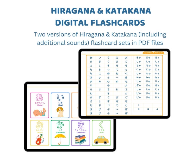 Japanese Alphabet Hiragana Bundle Worksheets & Flashcards | digital ...