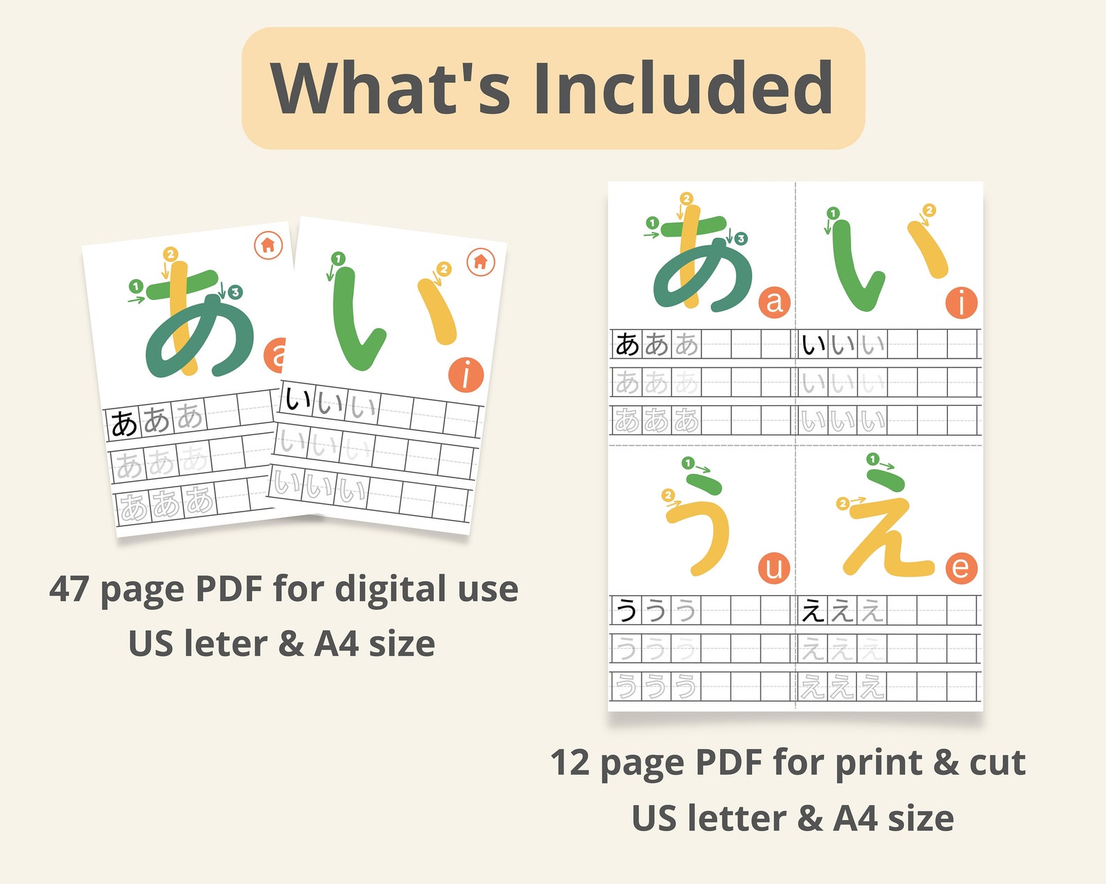 Japanese Hiragana Writing Practice Worksheets With Stroke Order ...