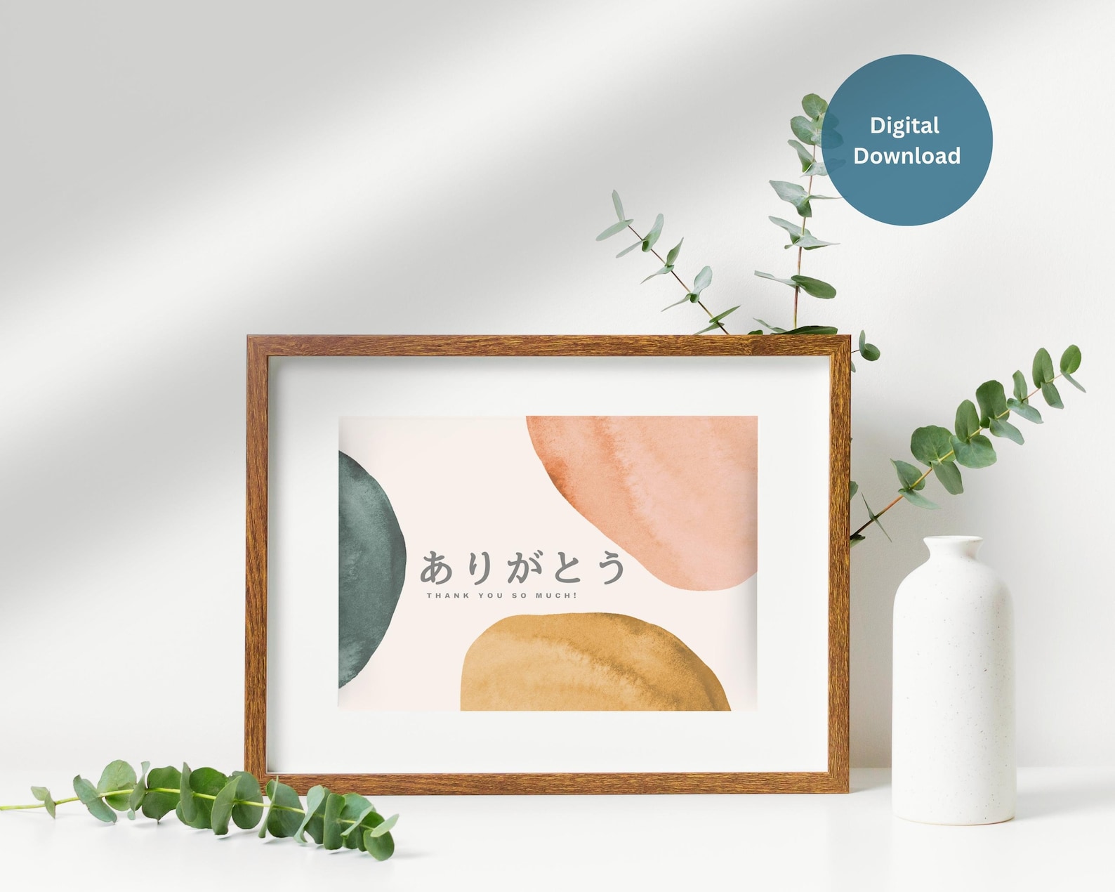 Japanese Thank You Card, Arigato Thank You in Japanese, Digital ...