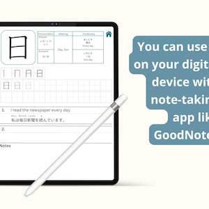 JLPT N5 Kanji Writing Practice Worksheets for Goodnotes, 100 Kanji for ...