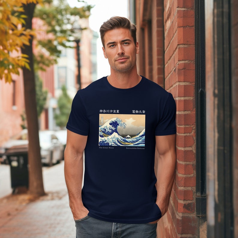 The Great Wave Men's Shirt, the Great Wave off Kanagawa Tshirt ...