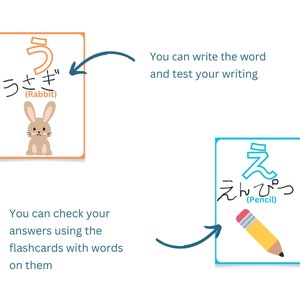Japanese Hiragana Katakana Flashcards Digital Download, Printable ...