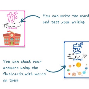 Japanese Writing Learning Hiragana Additional Sounds Flashcards ...
