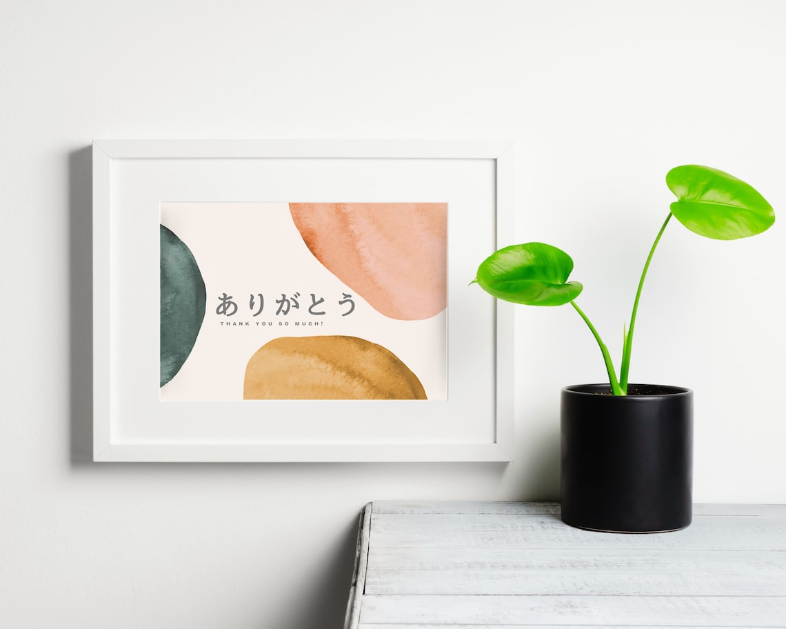 Japanese Thank You Card, Arigato Thank You in Japanese, Digital ...