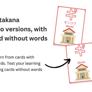 Japanese Study Katakana Additional Sounds Flashcards - Etsy