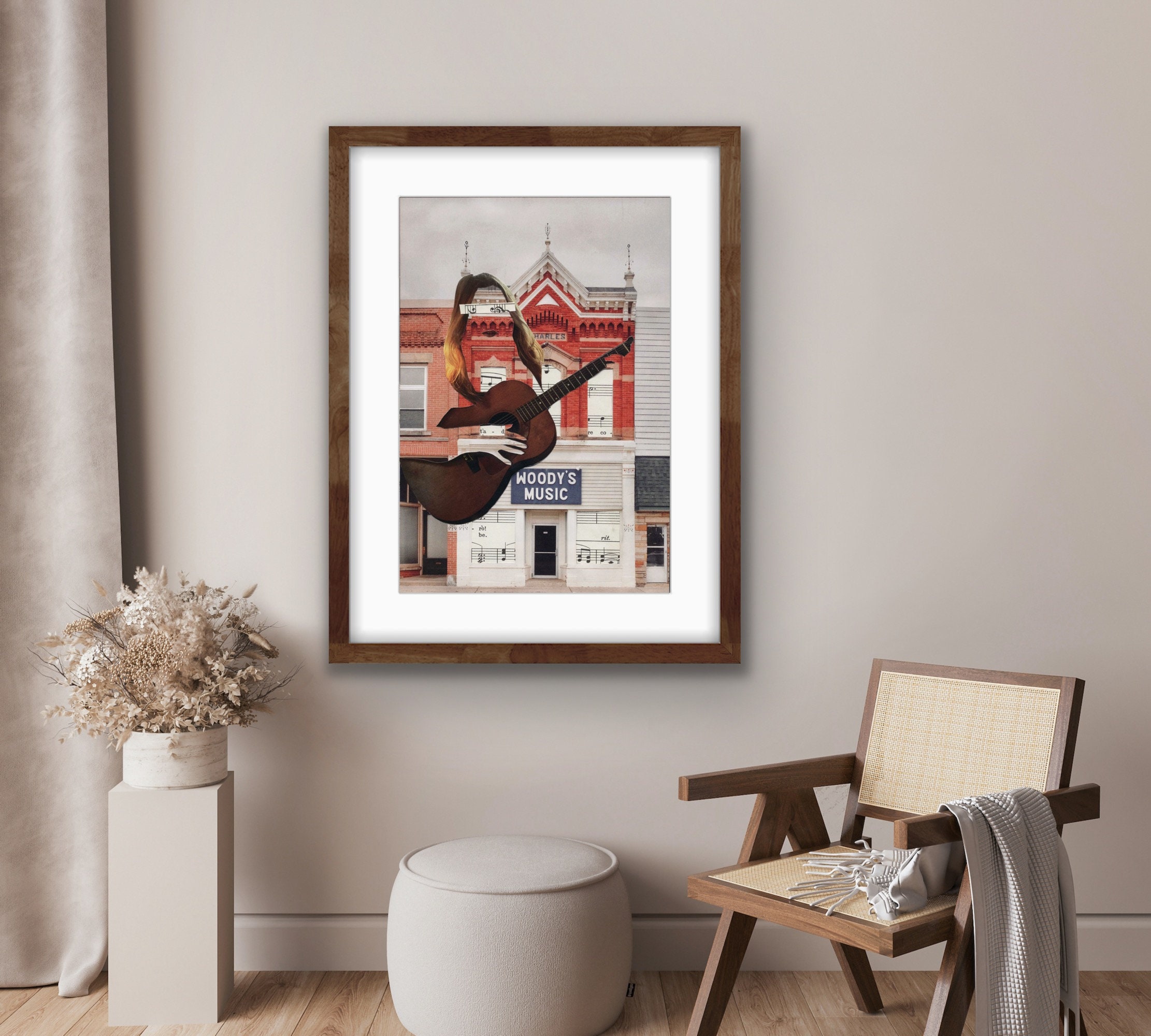 Musical Handmade Collage Art Print - Etsy