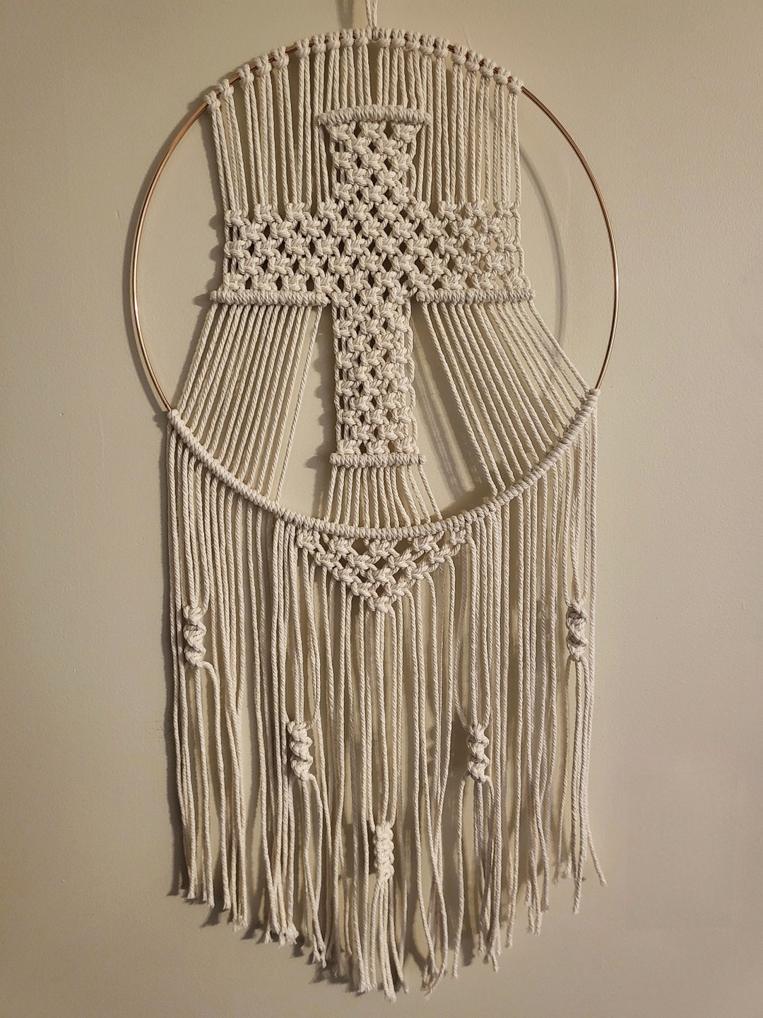 Macrame Cross Wall Hanging - Etsy