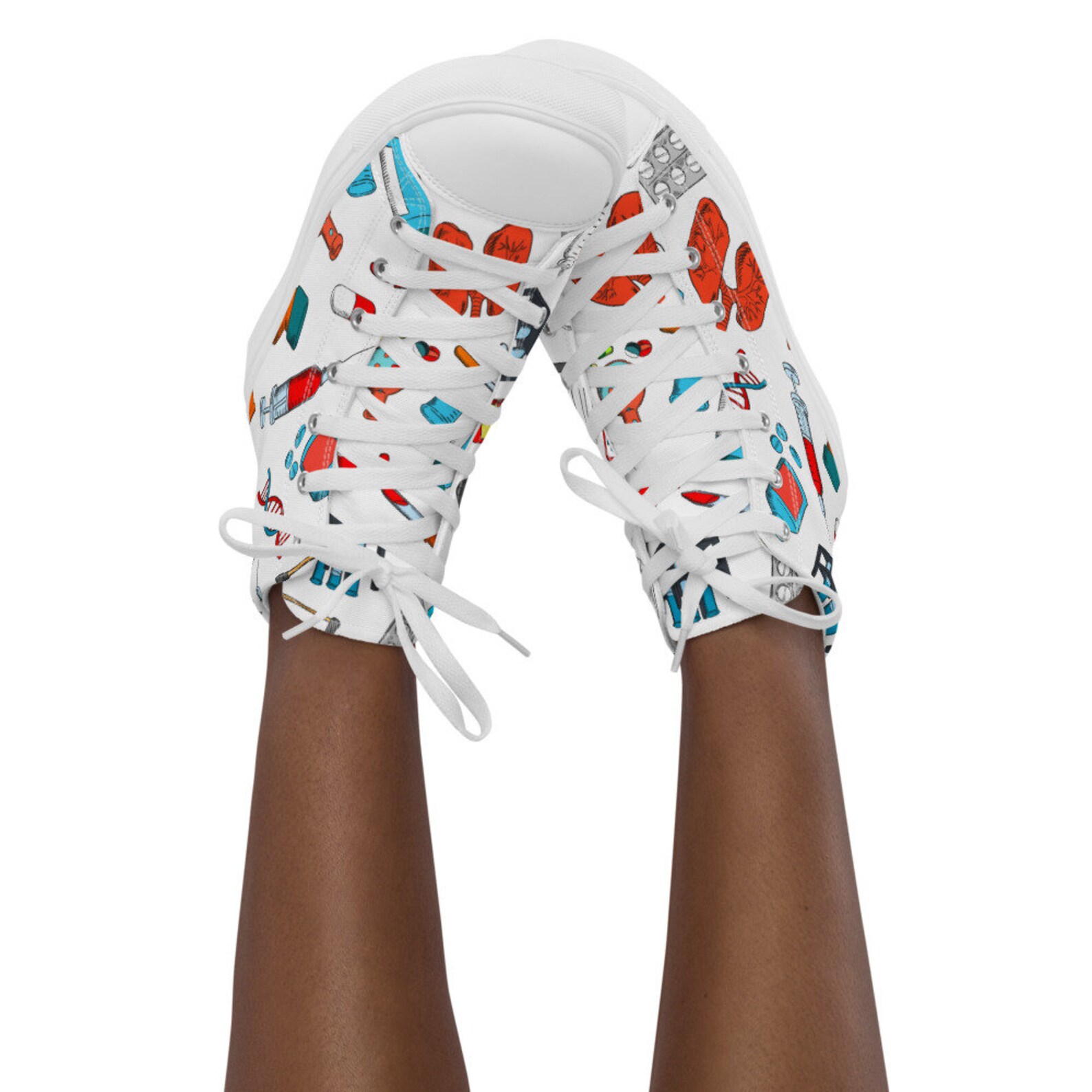 Nurse High Top Shoes / Nurse Print Shoes / RN Sneakers / Nurse All Star ...