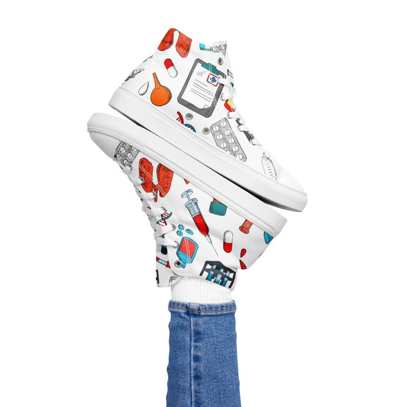 Nurse High Top Shoes / Nurse Print Shoes / RN Sneakers / Nurse All Star ...