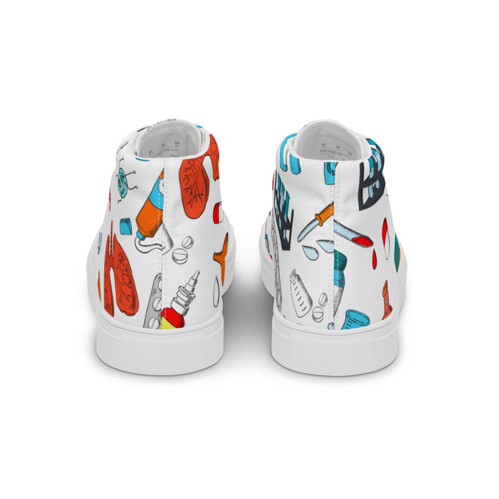 Nurse High Top Shoes / Nurse Print Shoes / RN Sneakers / Nurse All Star ...