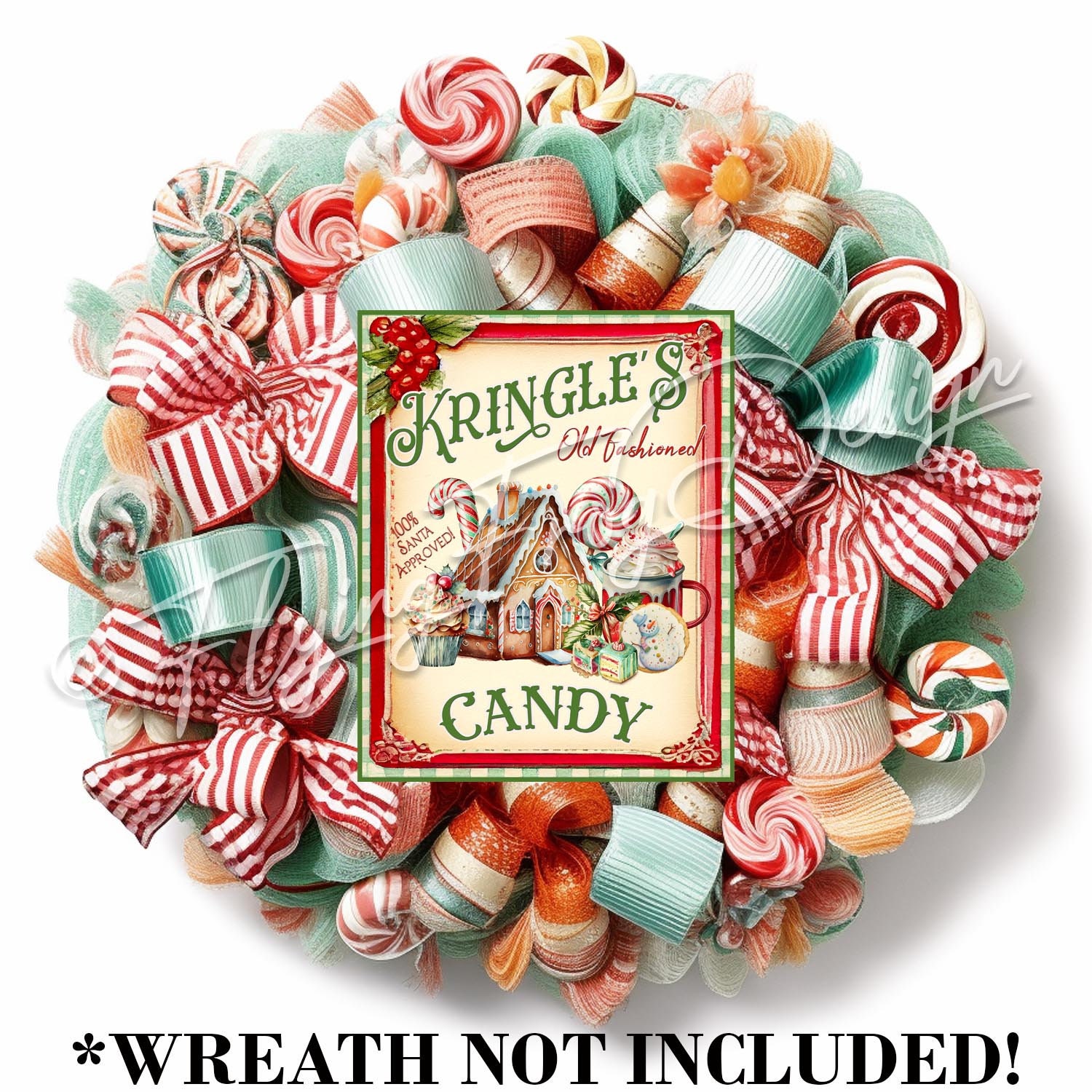 Vintage Kringle Candy Santa Claus Gingerbread Cupcake Red Christmas ...