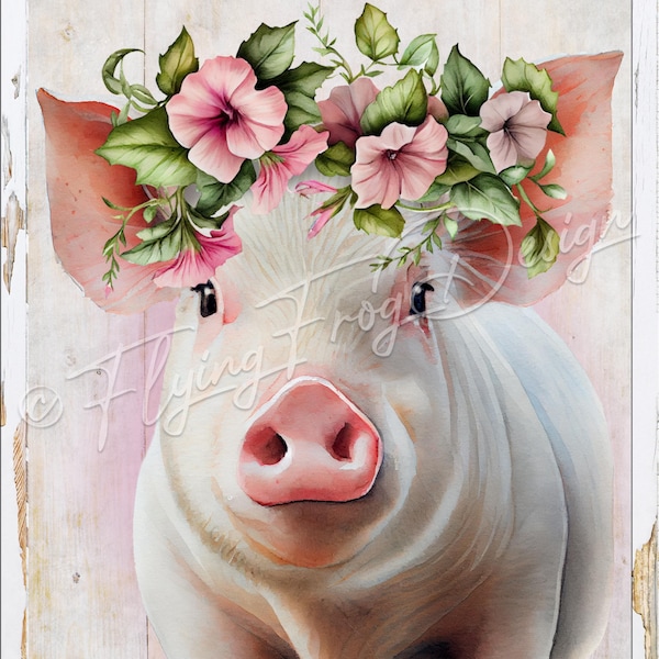 Pig With Crown - Etsy