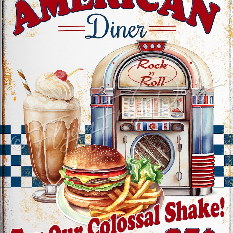 Vintage Diner Sign - Etsy