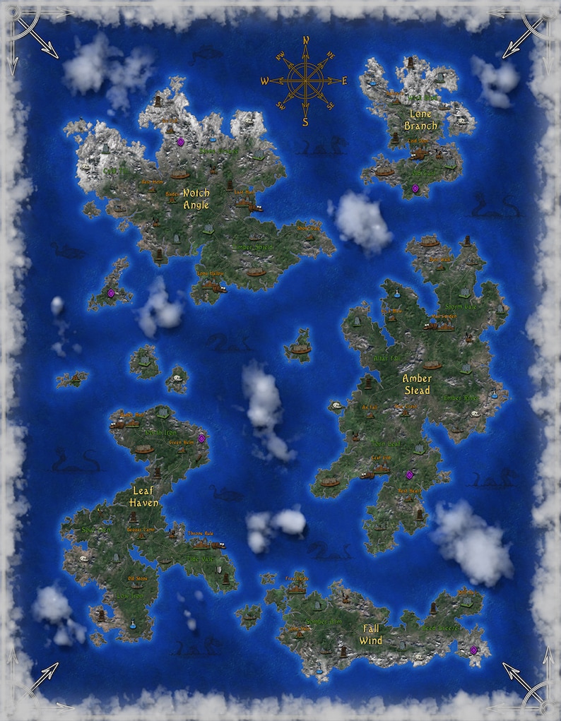 12 Custom Fantasy Realm Maps by Fable Table Workshop - Etsy